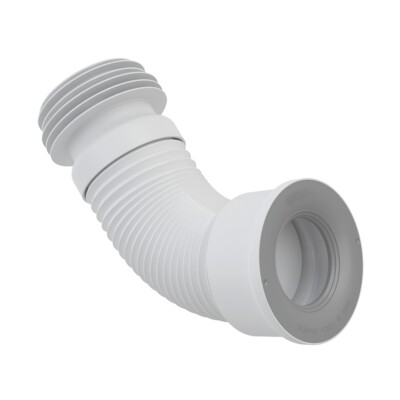 WC Anschluss flexibel Rohr Abfluss Stutzen Toilette weiß Universal 240 ...