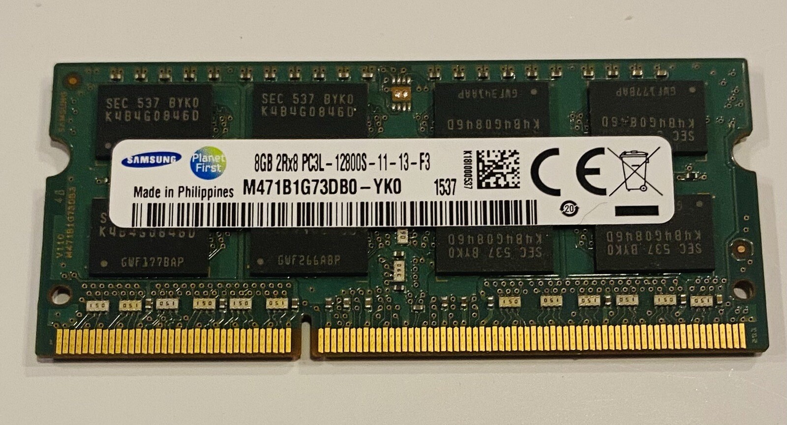 Samsung PC3L-12800 8GB DDR3 1.35V for sale online | eBay