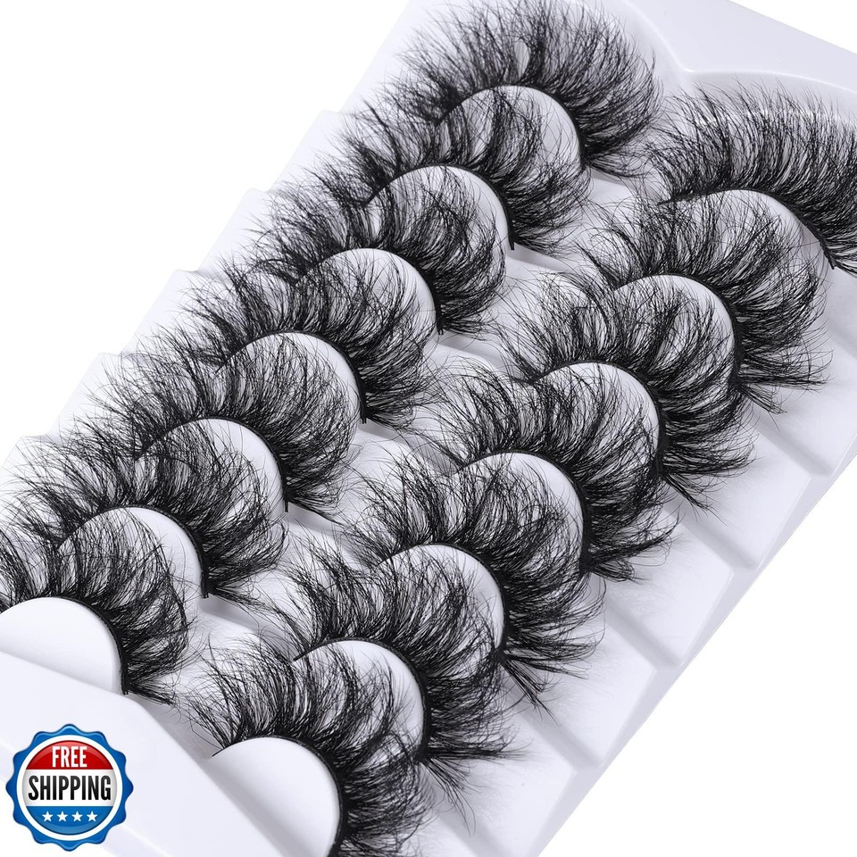 Mebver False Eyelashes Cat Eye Lashes Faux Mink Lashes Natural Look Fluffy Wi | eBay