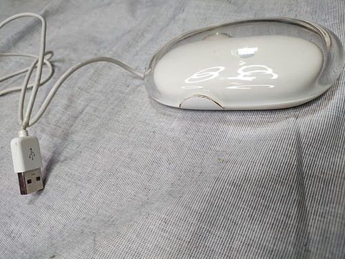 Apple Mouse M5769 Clear White Optical USB tested scuffed Mac Pro | eBay