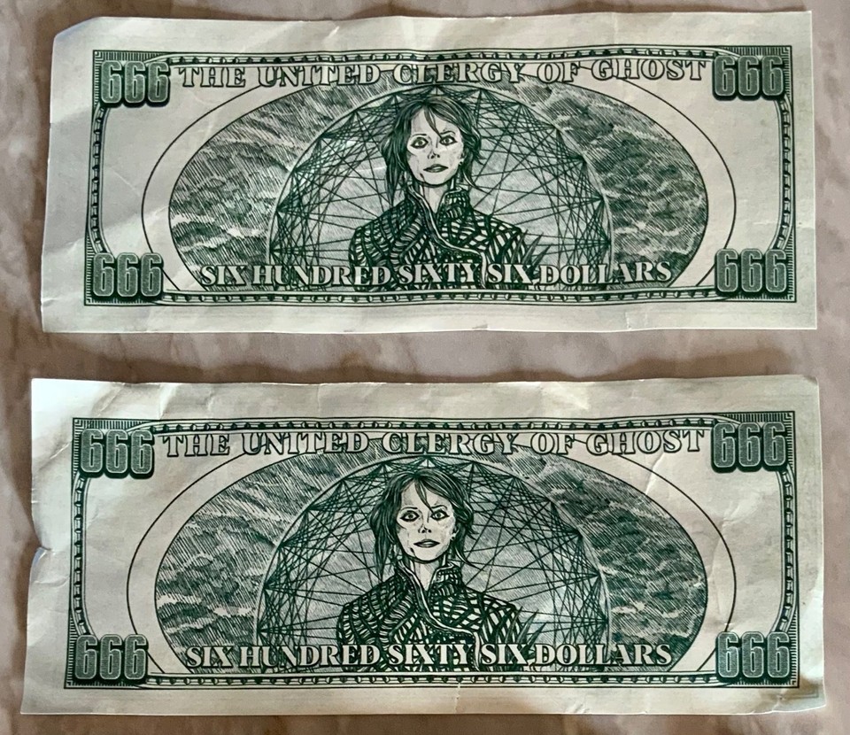 Ghost Band Money Bill - Mummy Dust Dollar - Papa Emeritus Rare Tour ...