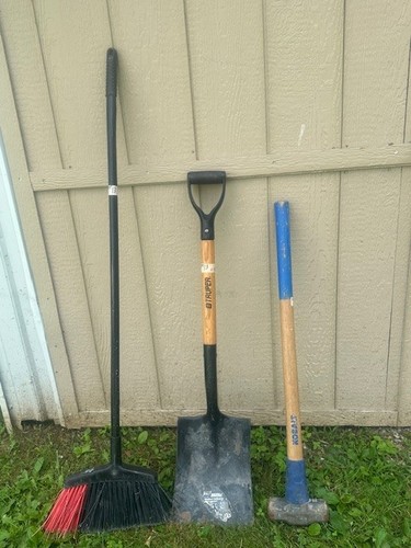 8lb sledge hammer, broom and shovel | eBay