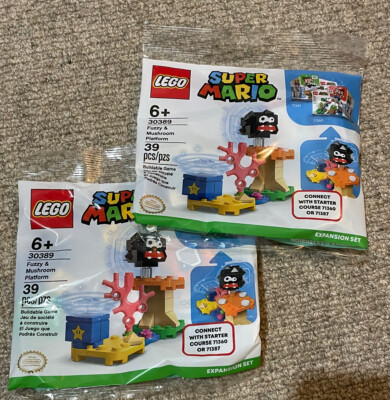 NEW LEGO 30389 Super Mario Fuzzy & Mushroom Platform X 2 Bags IN-HAND ...