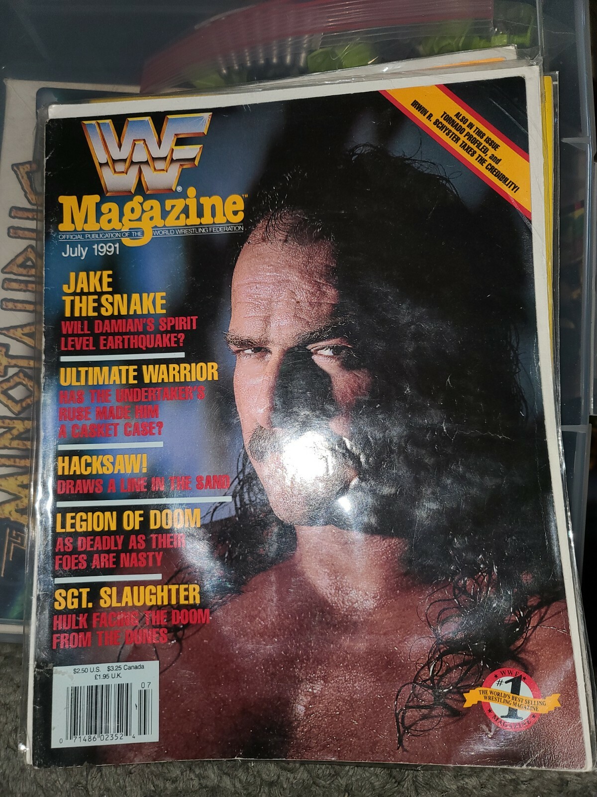 WWF Magazine 1991 July Jake The Snake Roberts Damien WWE AEW HOF World ...
