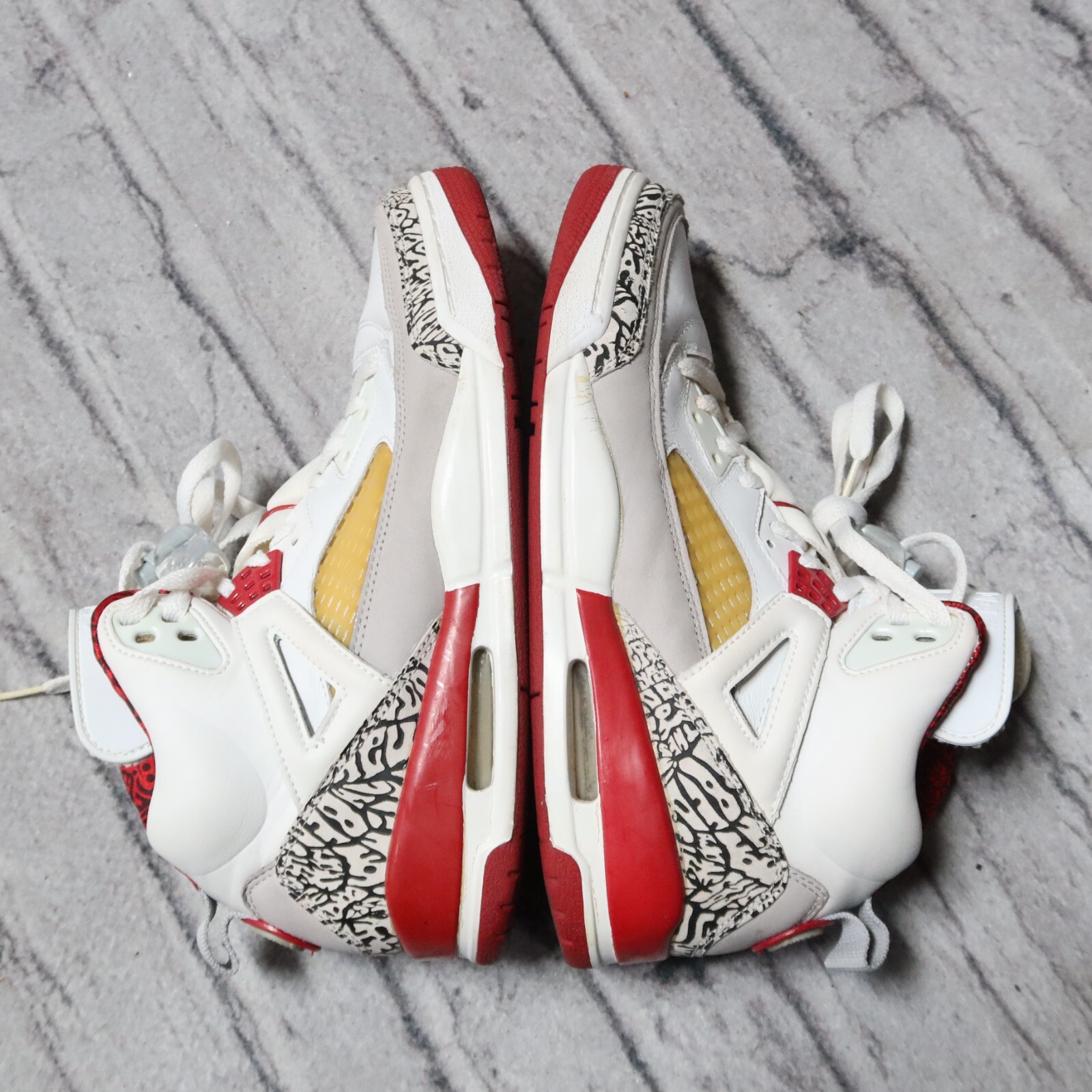 2007 Nike Air Jordan Spizike Shoes 315371 -164 White Fire Red Grey Size ...