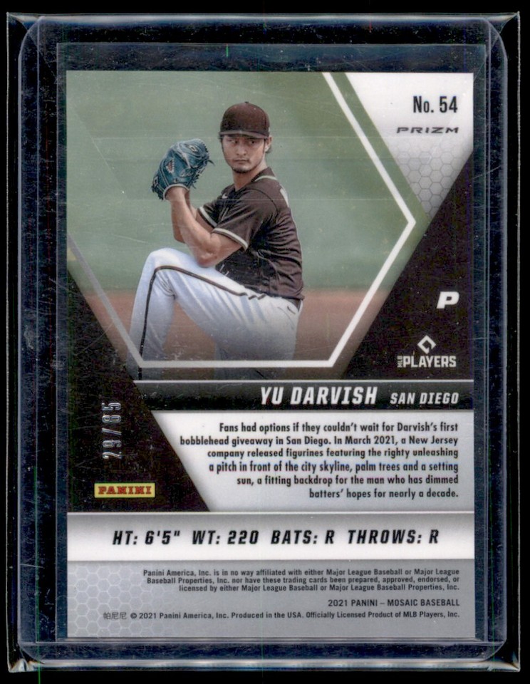 2021 PANINI MOSAIC YU DARVISH SAN DIEGO PADRES #54 | eBay