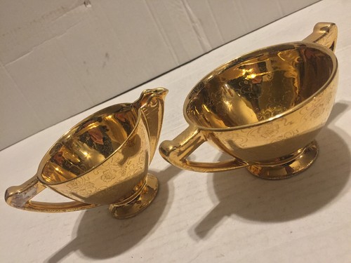 Lady Hamilton 22k Gold Cup Pair Floral Etching | eBay