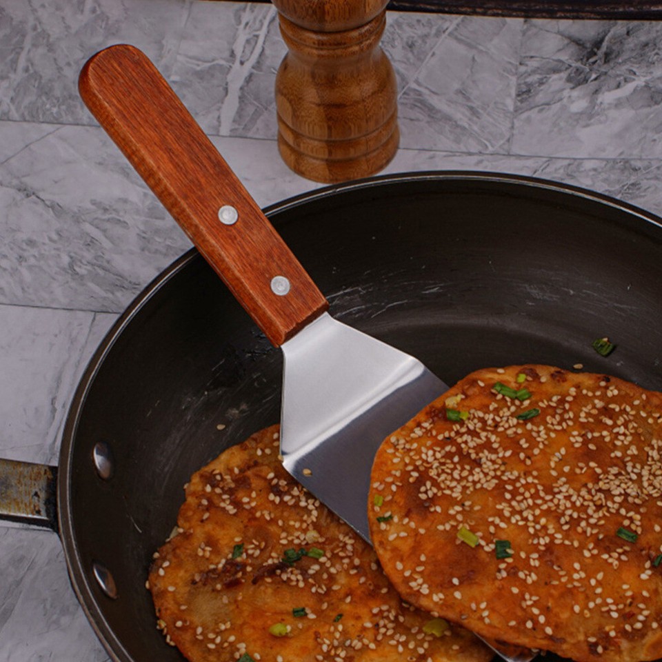 2PCS Spatulas Stainless Steel Ergonomic Steak Spatulas pastry for ...