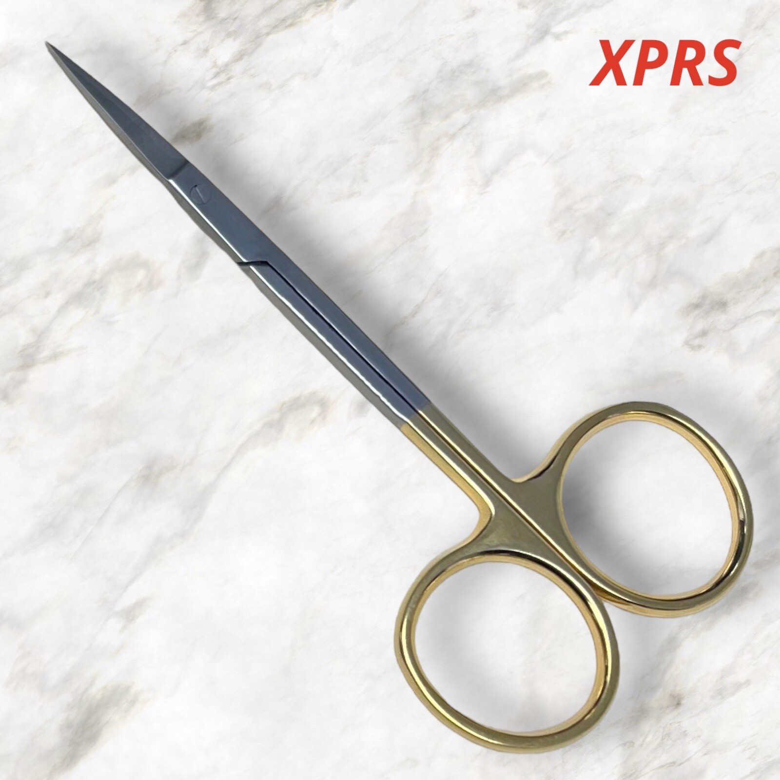 Set of 2 TC Iris Scissors, 4-1/2", Curved, One Serrated Blade, Premium ...