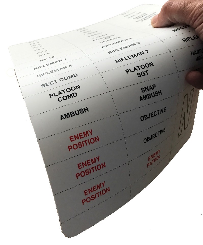 Heavy Duty Lightweight Plastic Commanders Orders MODEL KIT CARDS ( Army ...