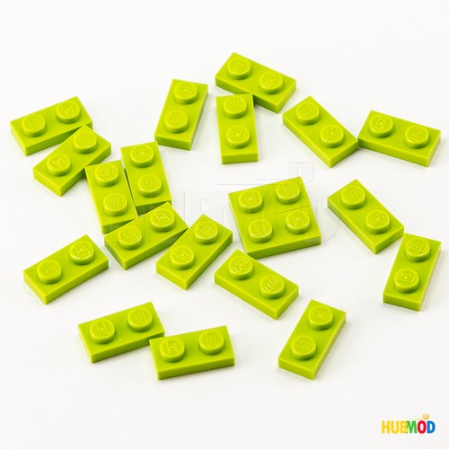 Lot of 20 Genuine LEGO Lime Plate 1x2 3023 Building Bricks Blocks Parts ...