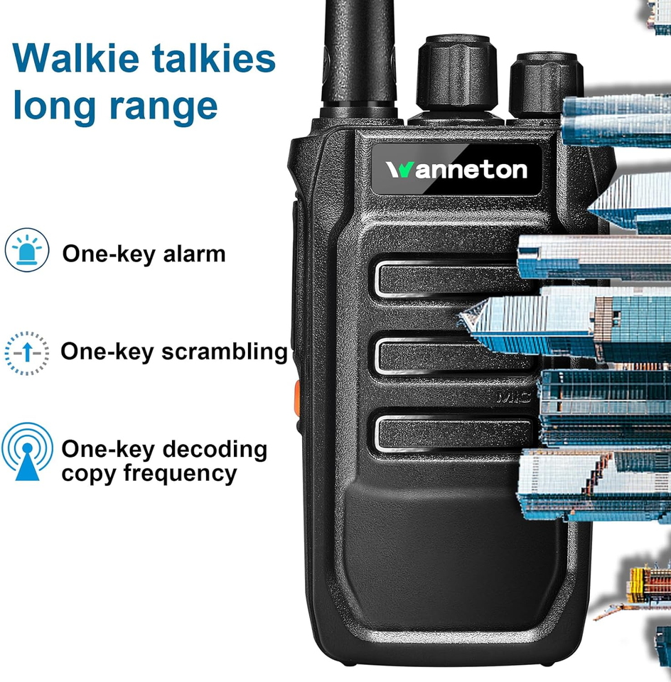Radios De Comunicacion Woki Tokis Largo Alcance Seguridad Recargables 4 ...