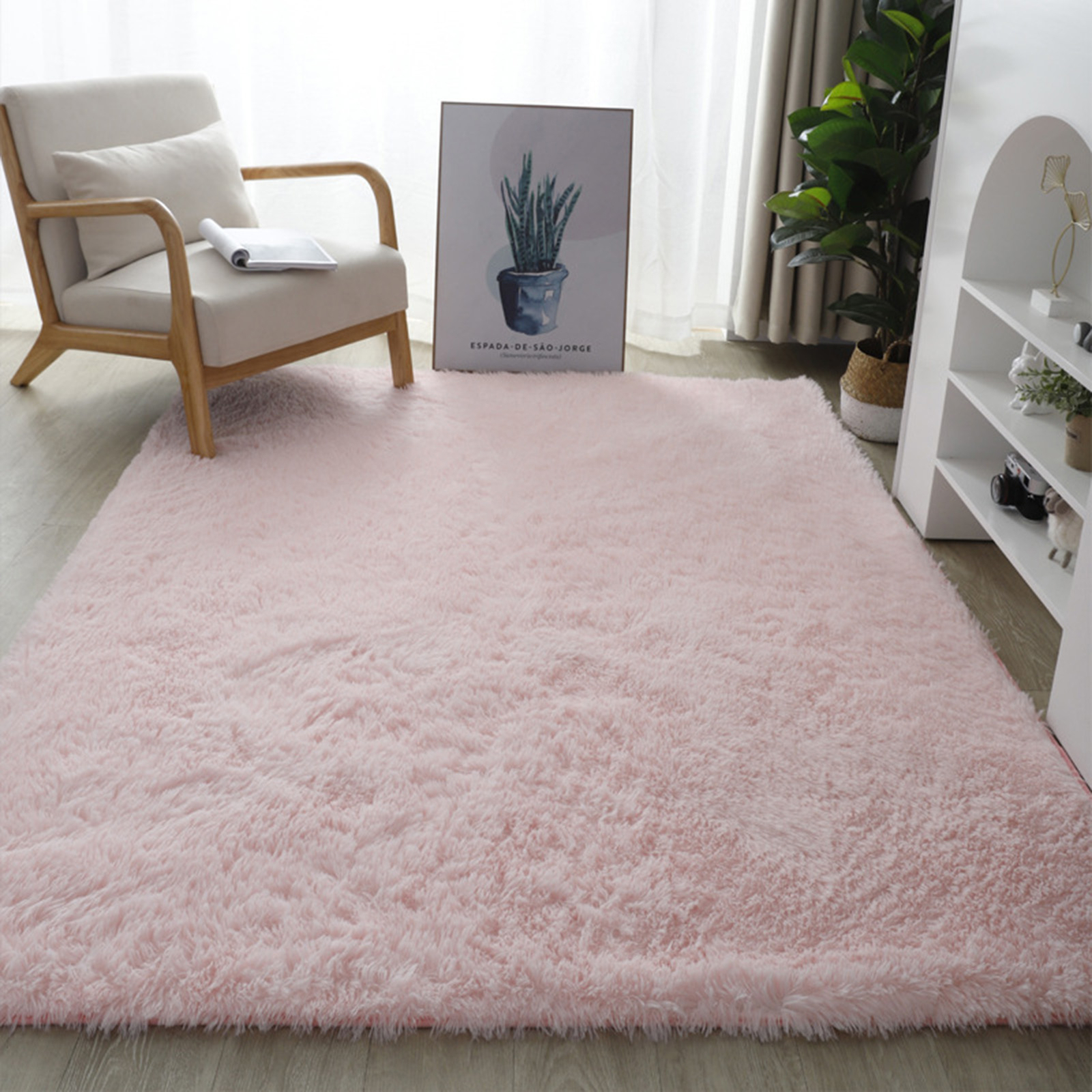 Soft Comfortable Bedroom Rug Tall Dense Fibers Rugs Luxurious Non-slip ...