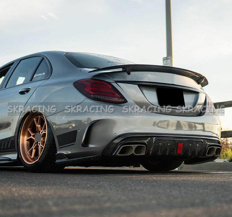 Rear Bumper Side Splitter Forged Carbon Fiber For Mercedes Benz W205 | eBay