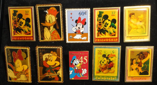 Disney Postage Stamp Pin - LOT of 10 pins | eBay
