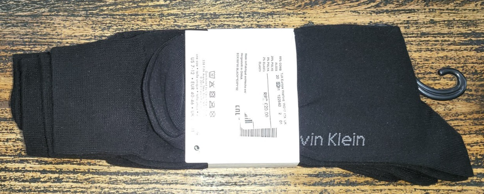 Calvin Klein - Mens Black Logo Socks. Onse Size. New, Unworn, Tag | eBay UK