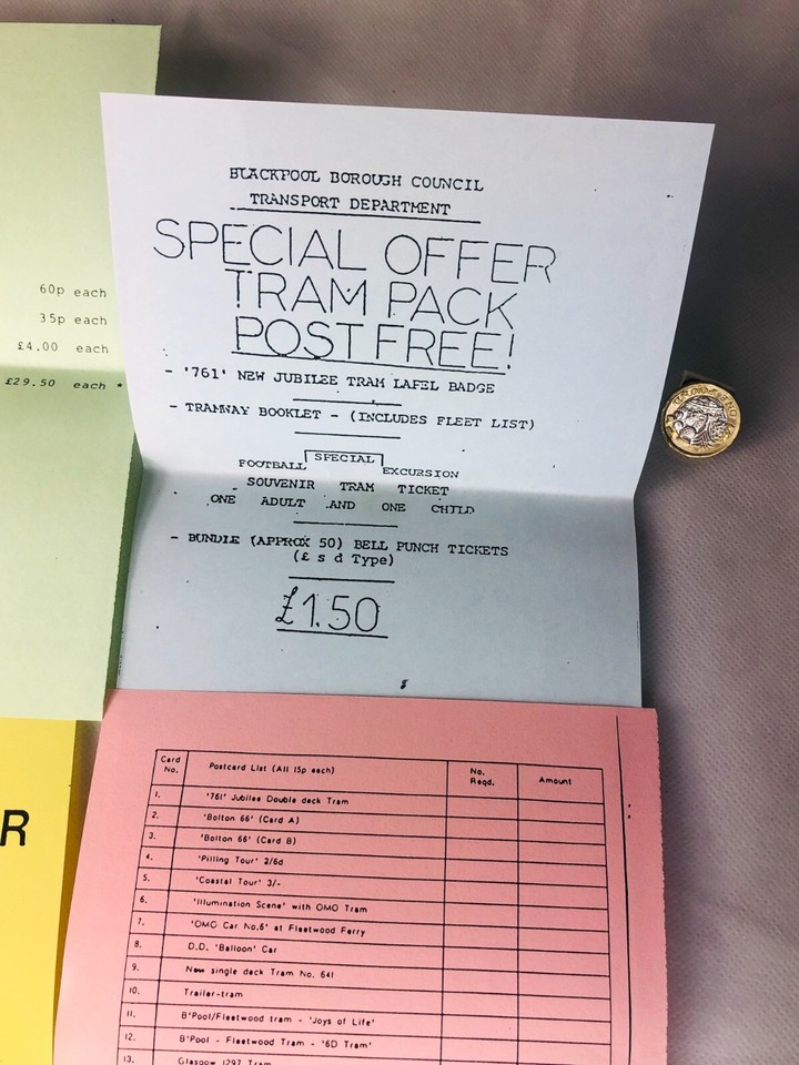 Blackpool Transport Leaflets Bundle Vintage Tram ra | eBay UK