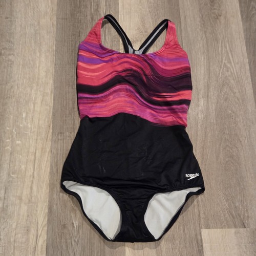 Speedo Womens PowerFLEX Eco Jet Stream Ultra Back One Piece Swimsuit ...