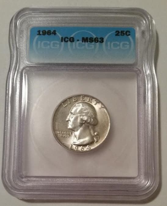 1964 Washington Quarter MS63 ICG | eBay
