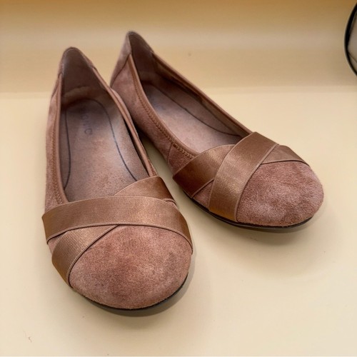 Vionic Maria Brown Tan Suede Ballet Flats, Women's Size 9, EUC | eBay