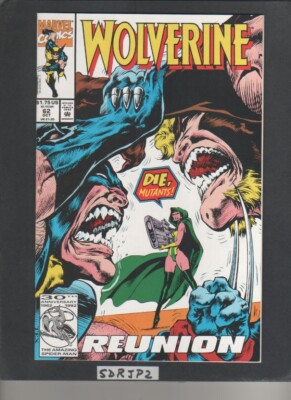 WOLVERINE #62 NM WP UNREAD SABRETOOTH DEATH MASTODON 1992 MARK TEXEIRA ...