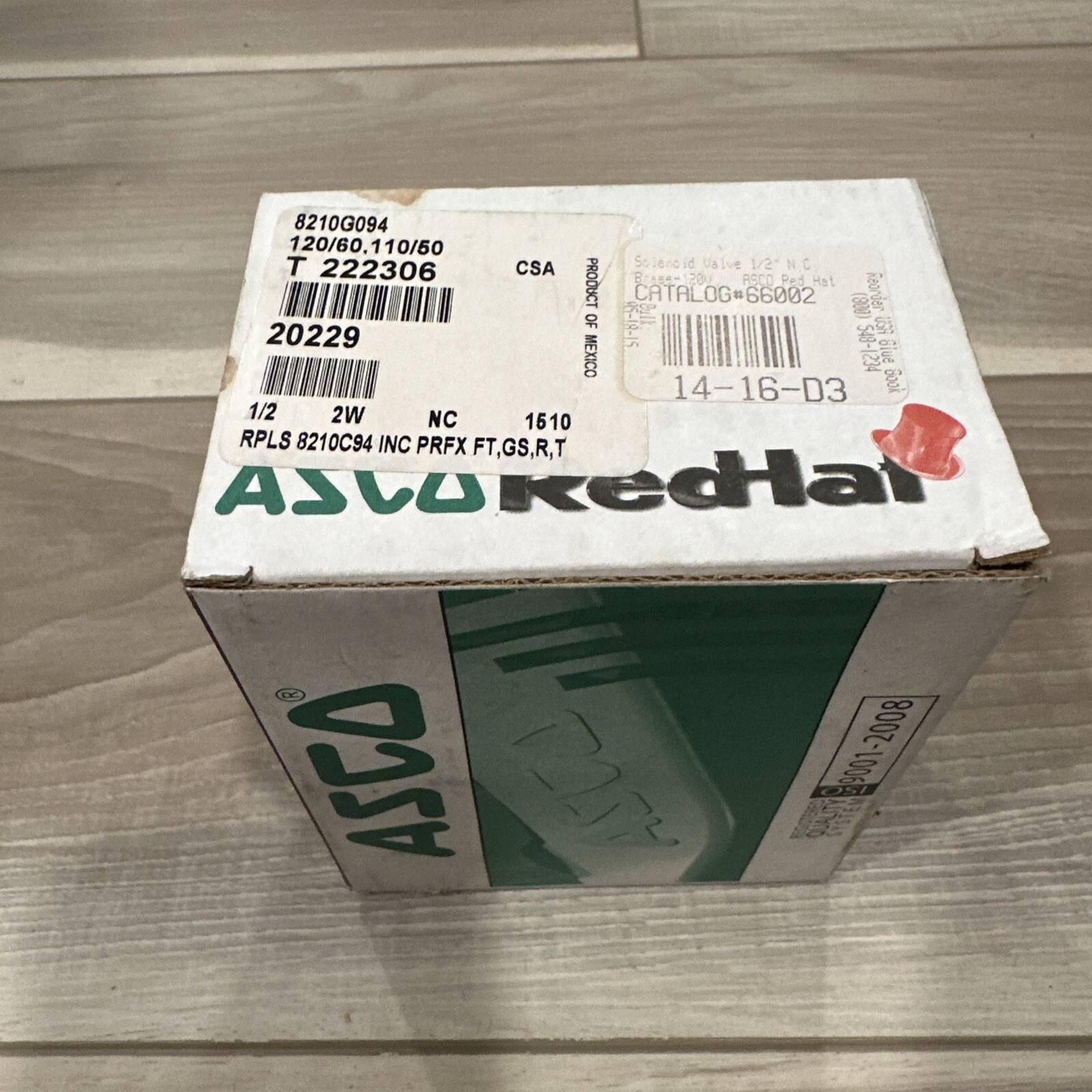 ASCO 8210G094 1/2" Solenoid Valve N.C. Brass -120V | eBay