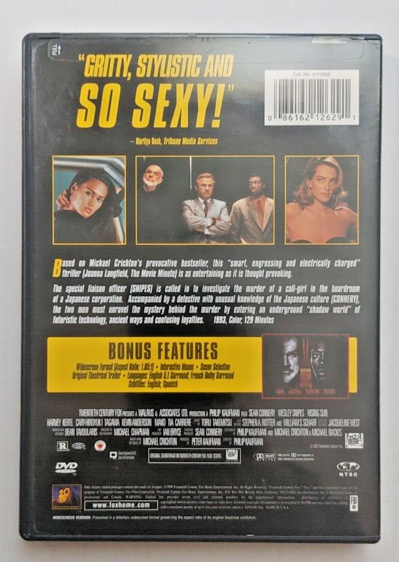 Rising Sun (DVD, 1993) 24543036500 | eBay