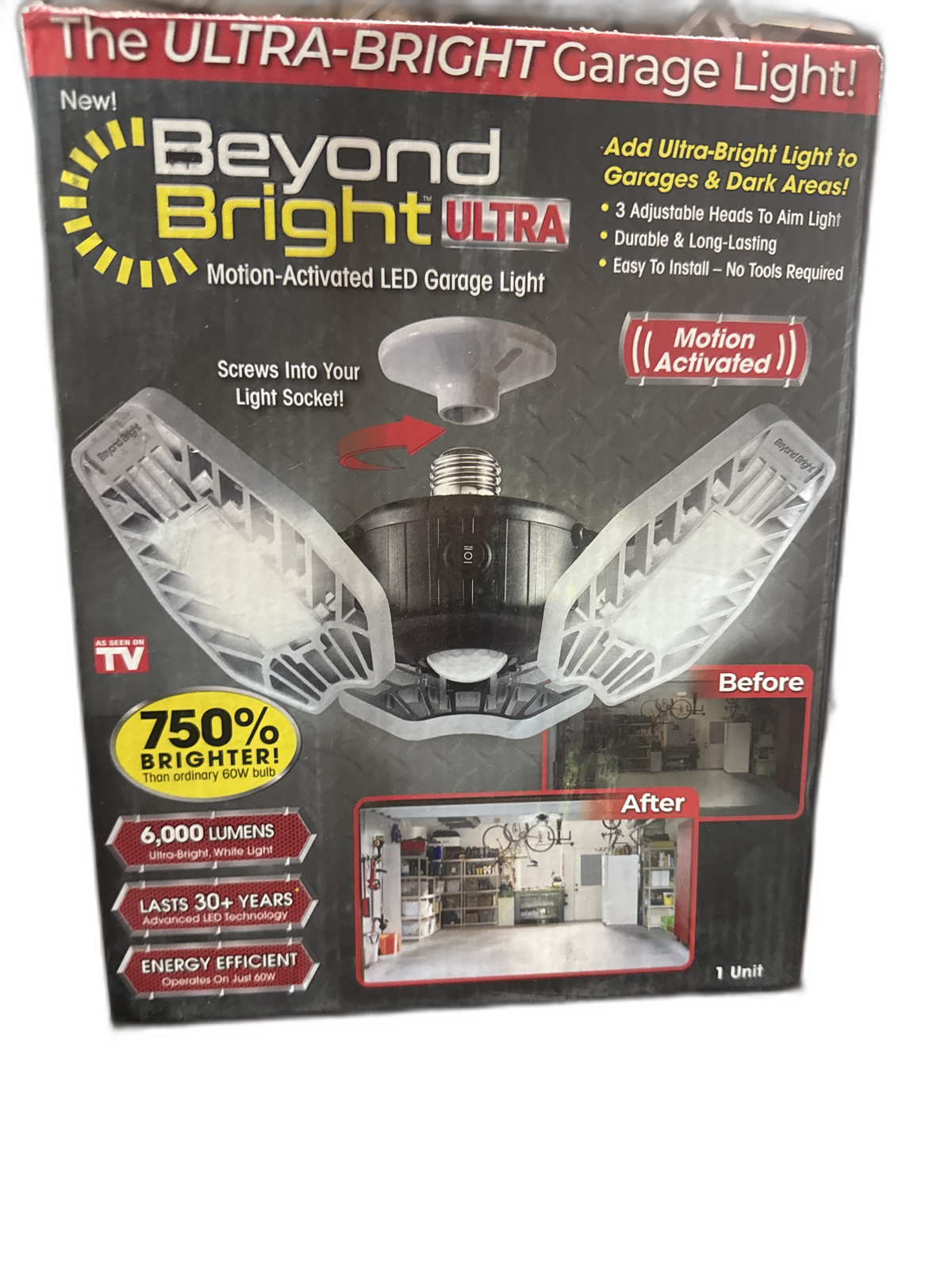 BEYOND BRIGHT 7.5 in. x 4.25 in. 6000 Lumens Single Pole Occupancy LED ...