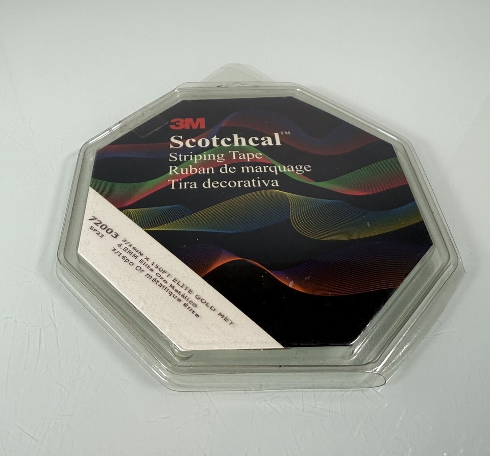 3M Scotchcal Striping tape 72003 3/16" x 150' Elite Gold Metallic 4.8mm ...