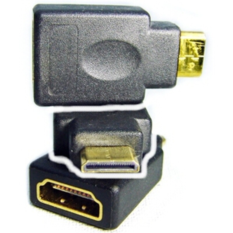 HDMI Mini (C) plug to HDMI Standard (A) socket adapter / gender changer ...