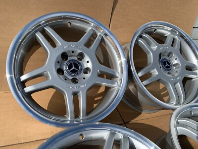 4 AMG Rims 7.5+8.5 x 17 Mercedes R170 R171 W124 W201 190E W202 W203 ...