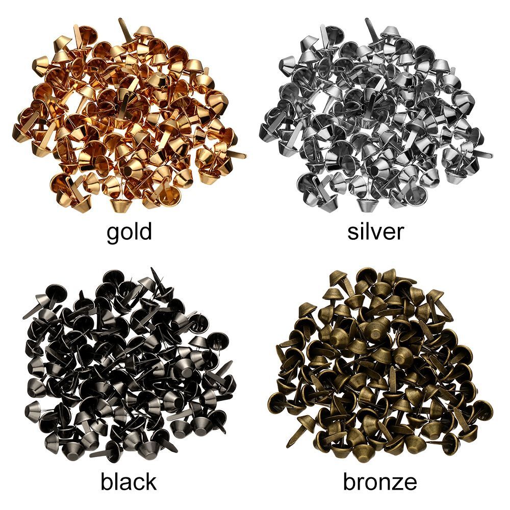 Punk Leather Crafts Purse Handbag Metal Feet Retro Rivets Bag ...