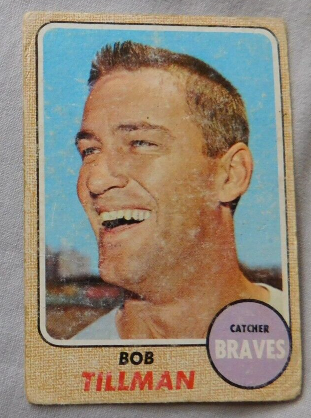1968 Topps #174 Bob Tillman Atlanta Braves Baseball Card g/vg | eBay