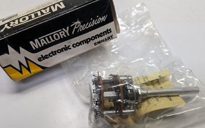 NOS Mallory Rotary Switch 2 Ckt - 2 Sec - Non Short 2 to 3 Position ...