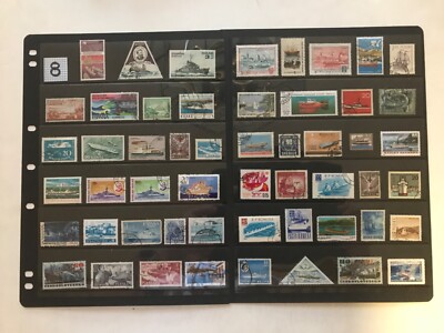 SHIPS - BOATS & OCEAN ON STAMPS TOPIC Stamp Collection FREE SHIPPING ...