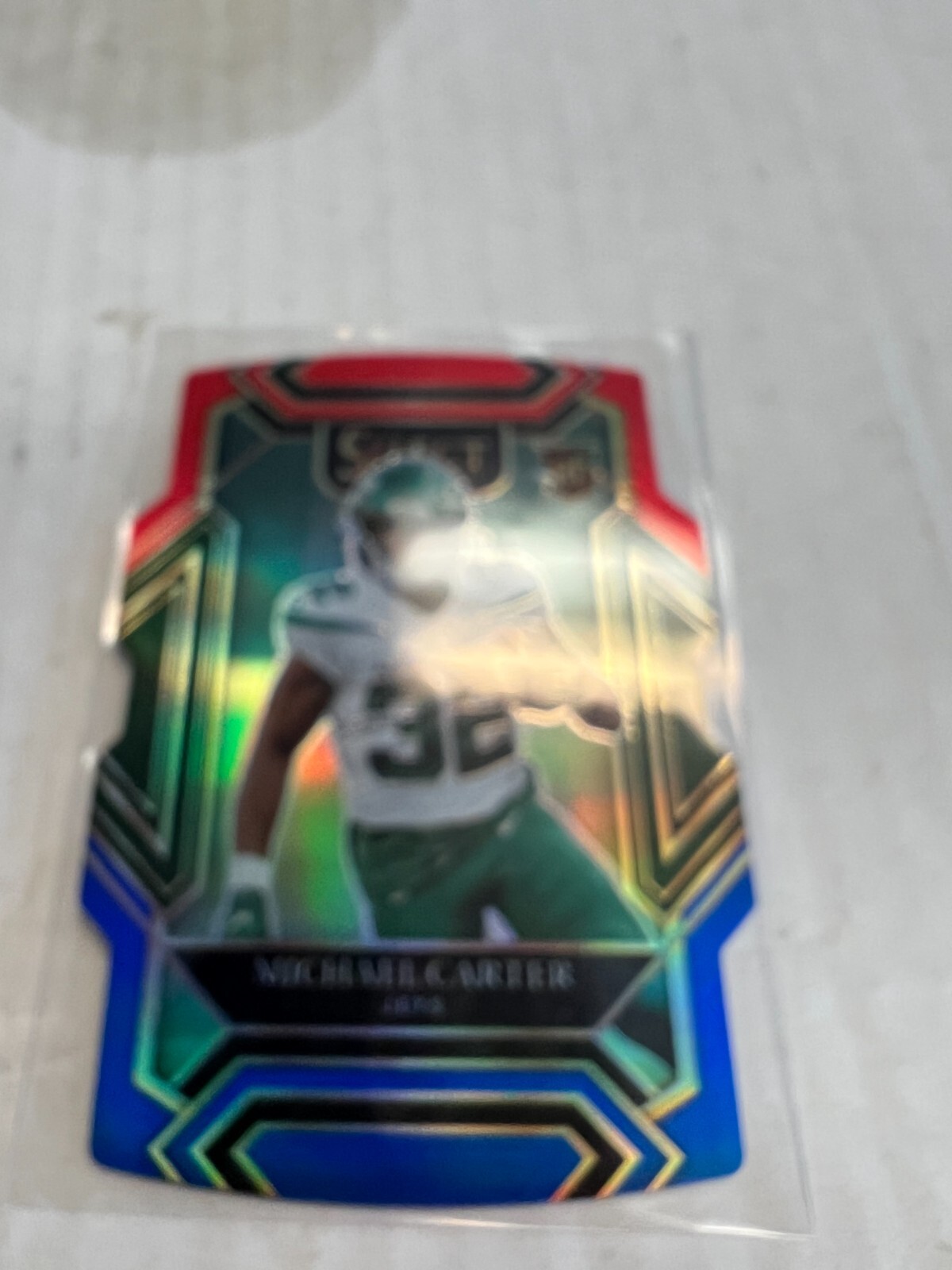 Michael Carter 2021 Panini Select Rook Club Level Red Bl Prizm Die Cut ...