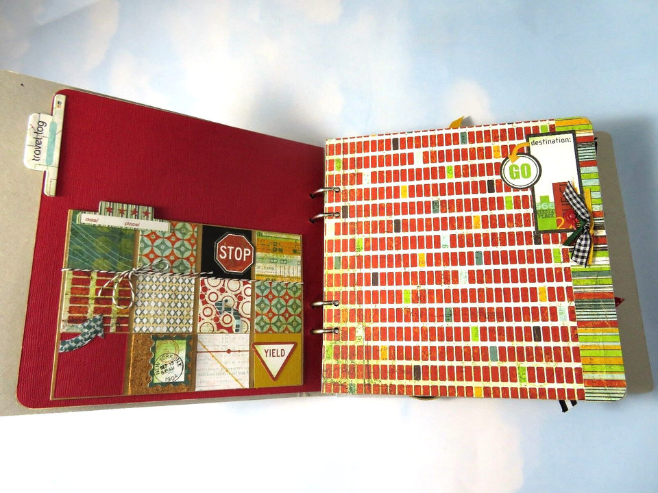 Handmade Travel Journal Scrapbook Mixed Media 19 Pages One Of A Kind 4 ...