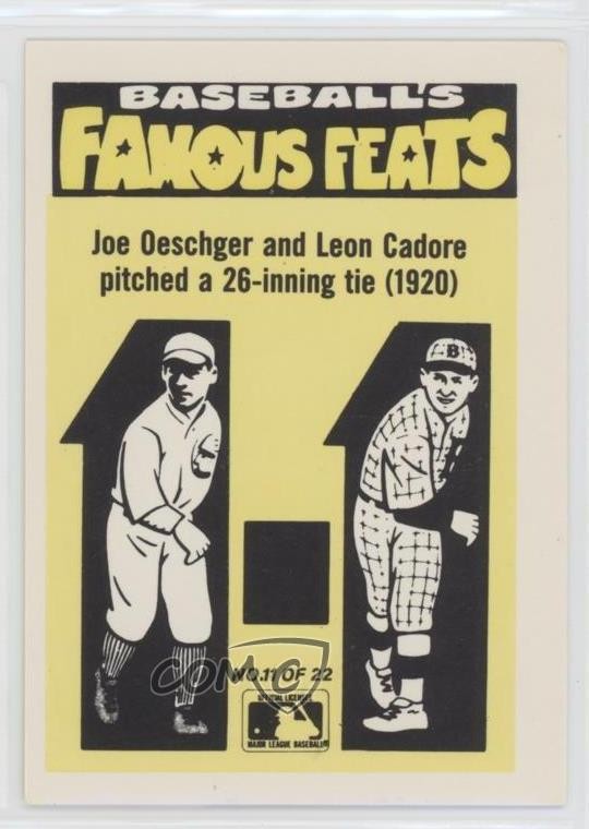 1986 Fleer Pennant (Pennant) New York Mets Joe Oeschger Leon Cadore | eBay