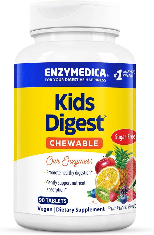 Kids Chewable Digestive Enzymes, 90 Count, Supports Healthy Digestion ...