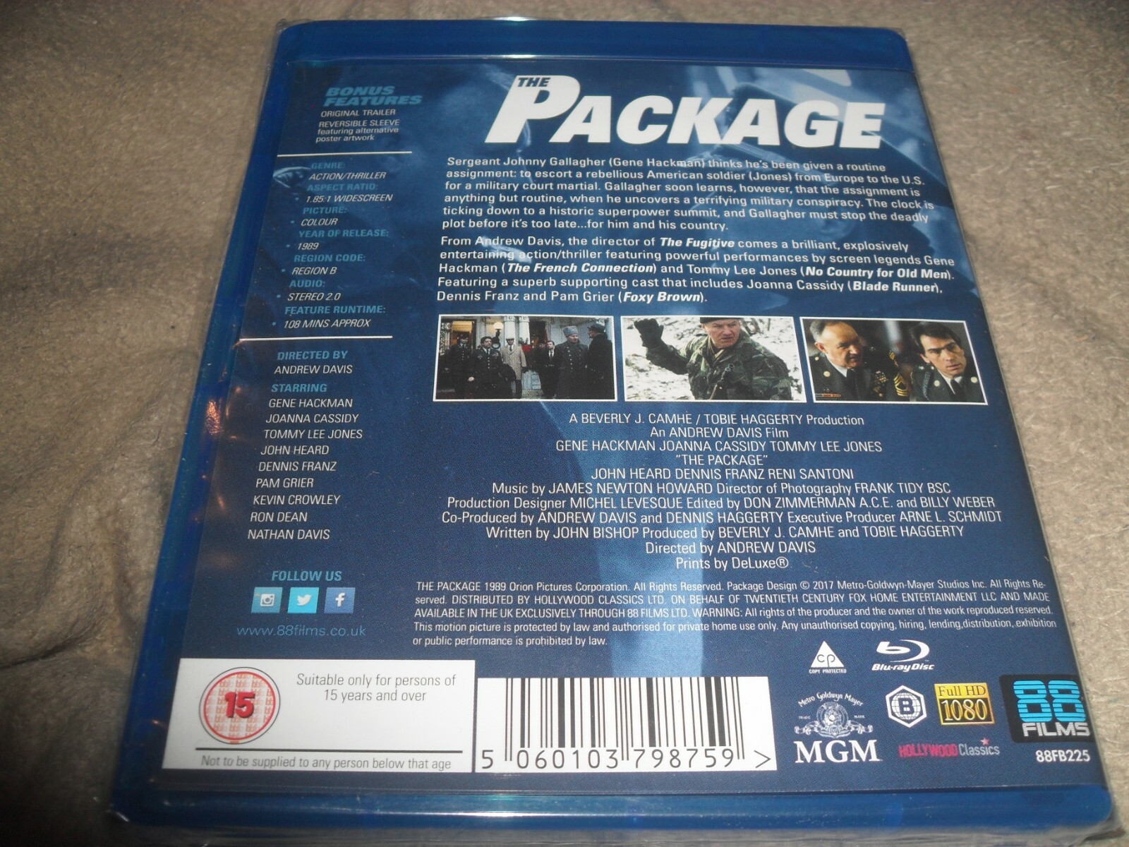 THE PACKAGE (1989) Gene Hackman Region B Non-U.S. (READ DETAILS!) NEW ...