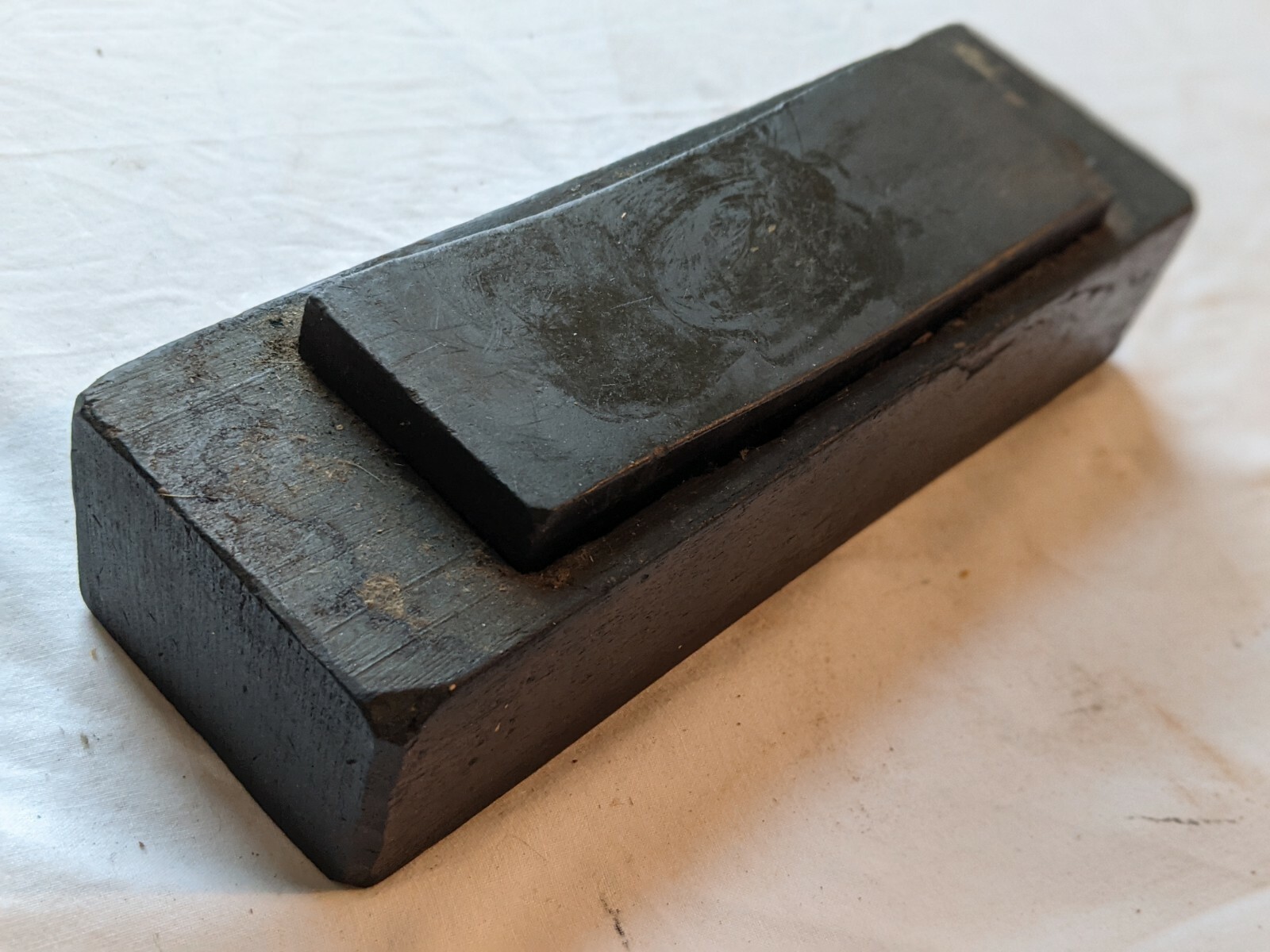 Vintage Whetstone Oilstone Sharpening Stone with Wood Base, Honing | eBay