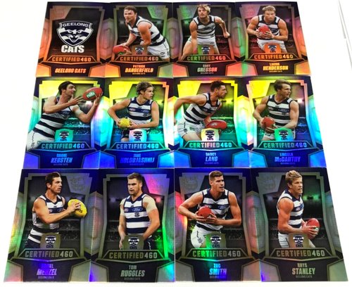 2016 AFL CERTIFIED SERIES CERTIFIED 460 FOIL CARD TEAM SET (12)-GEELONG ...