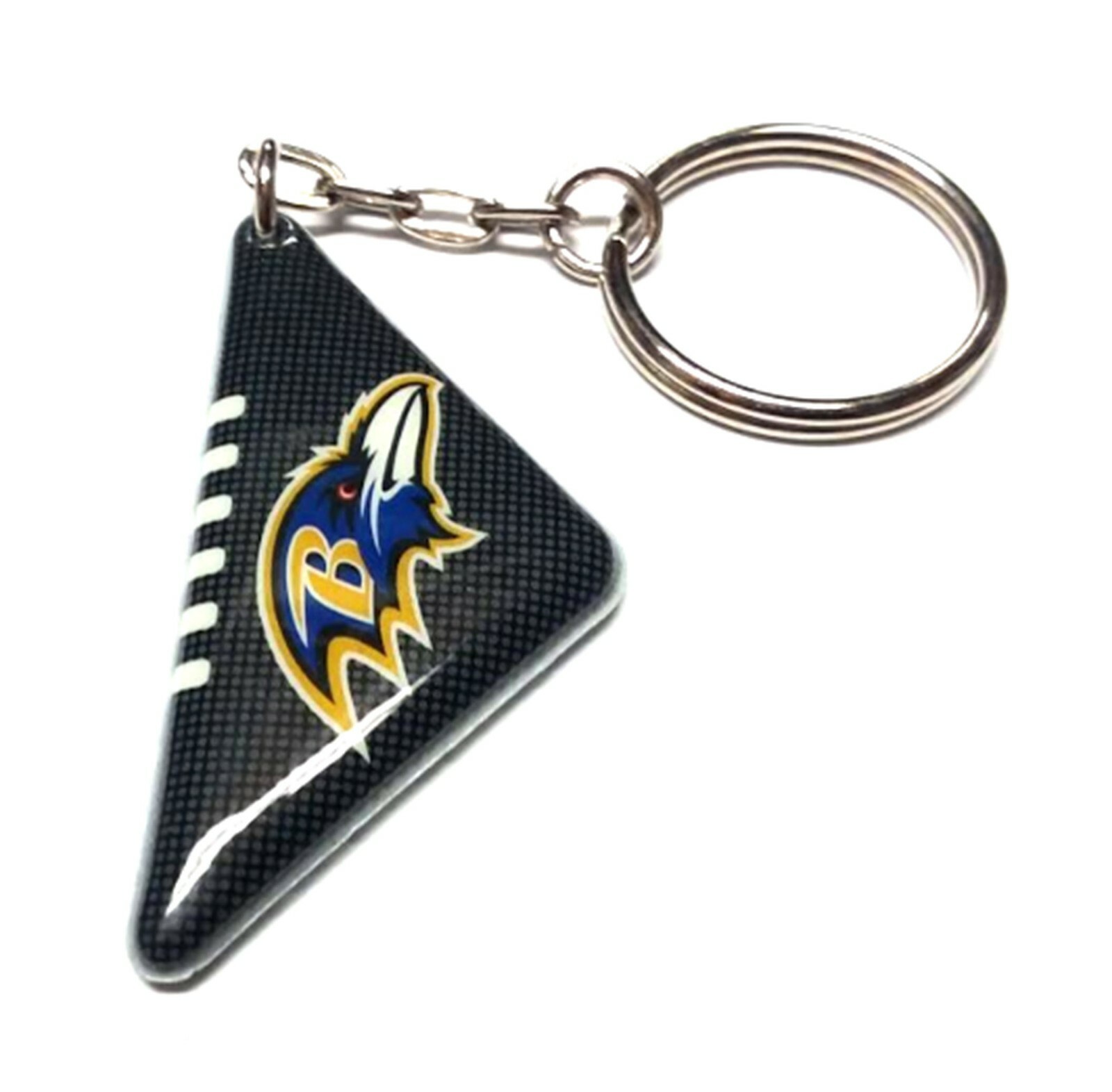 BALTIMORE RAVENS KEYCHAIN BALL SOFT PADDED TWO SIDED NEW NFL CHARM PULL ...