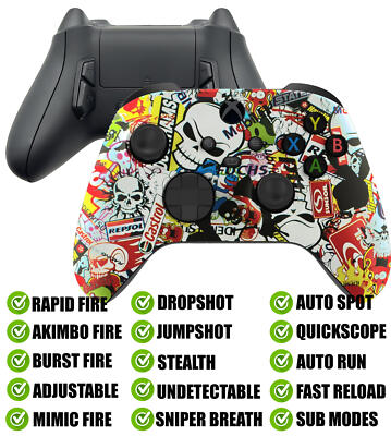 Sticker Bomb Modded Reflex Buttons Rapid Fire Mod Controller for Xbox ...