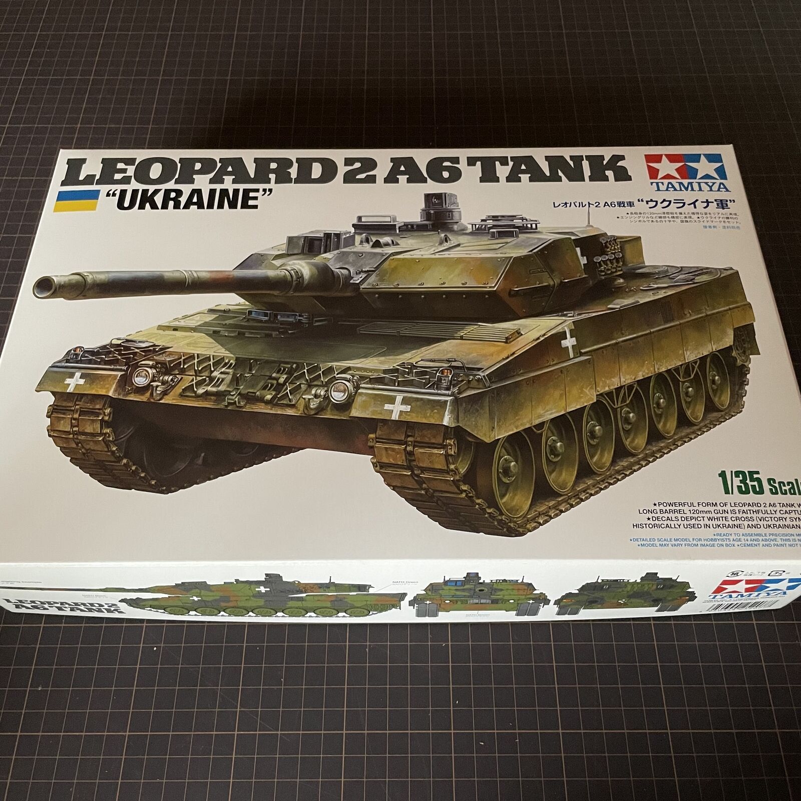 TAMIYA 1/35 LEOPARD 2 A6 TANK UKRAINE Model kit 25207 JAPAN Free Ship ...