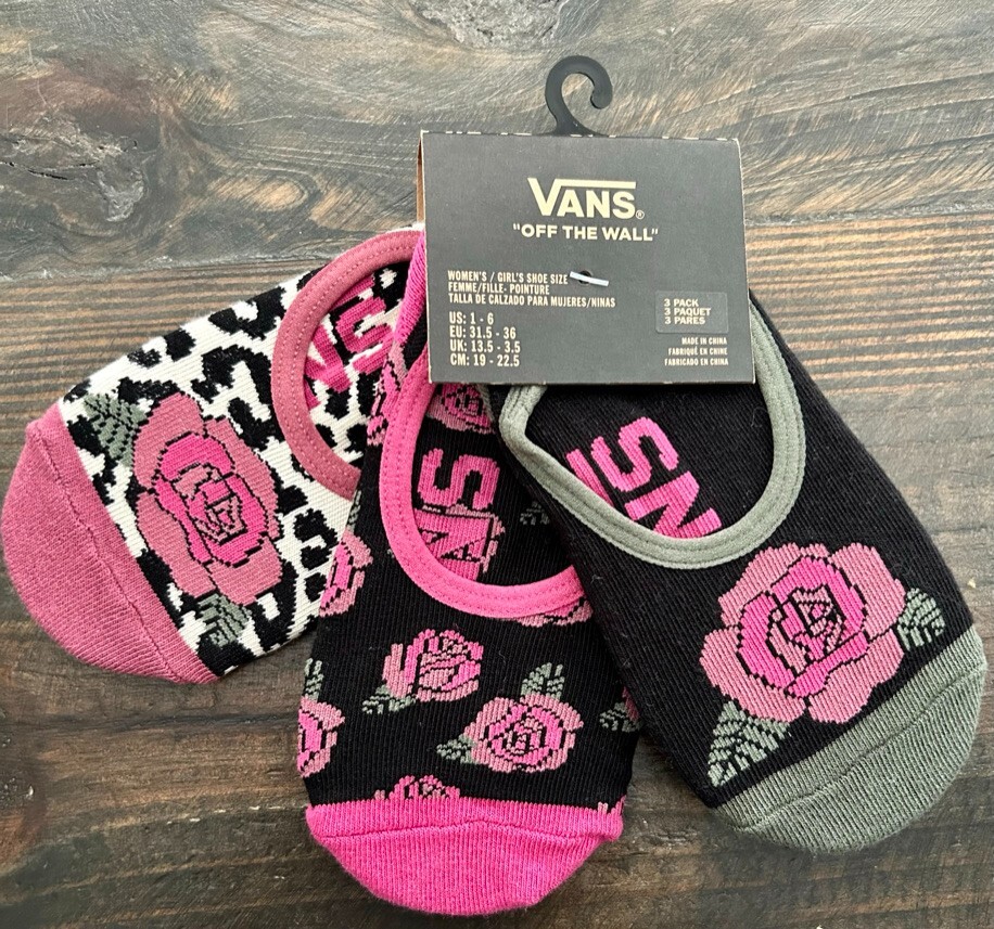 Vans No Show Socks 3 Pairs Leopard Print Women's Size 6.5 - 10 for sale ...