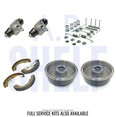 VAUXHALL CORSA C 00-06 REAR BRAKE DRUMS, BRAKE SHOES + CYLINDERS ...