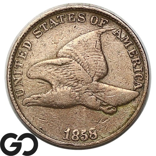 1858 Flying Eagle Cent Penny, Large Letters | eBay