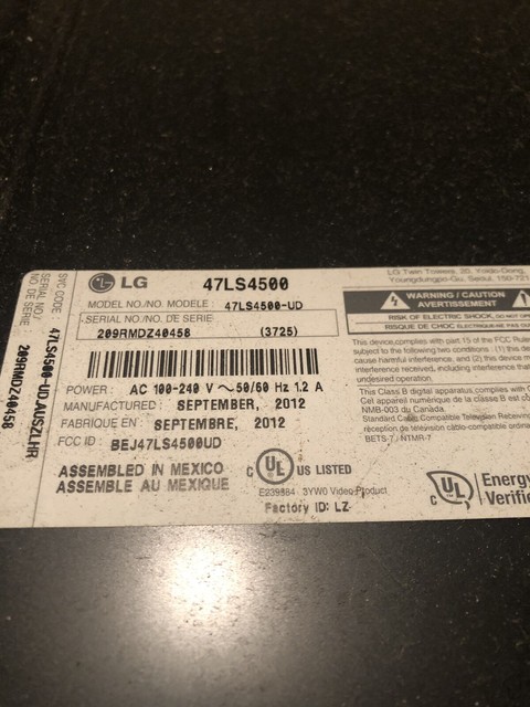 LG 47ls4500-ud AUSZLHR LED TV EBT62204216 Main Board for sale online | eBay