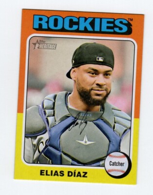 2024 Topps Heritage Mini Elias Diaz #474 Colorado Rockies | eBay